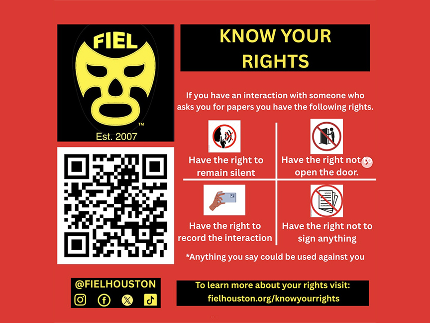 What to do if ICE comes to your door. Know your rights! – FIEL Houston